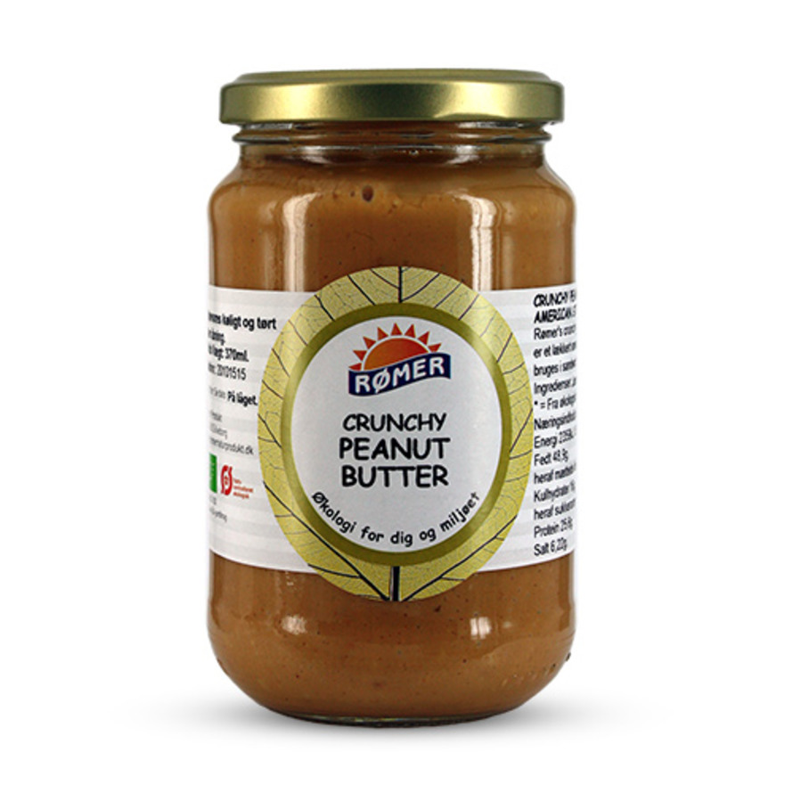 Køb Peanut Butter Crunchy Ø 370 ml fra Rømer - Matas
