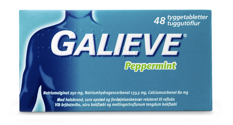 Køb Galieve Peppermint tyggetablet 48 stk - Matas