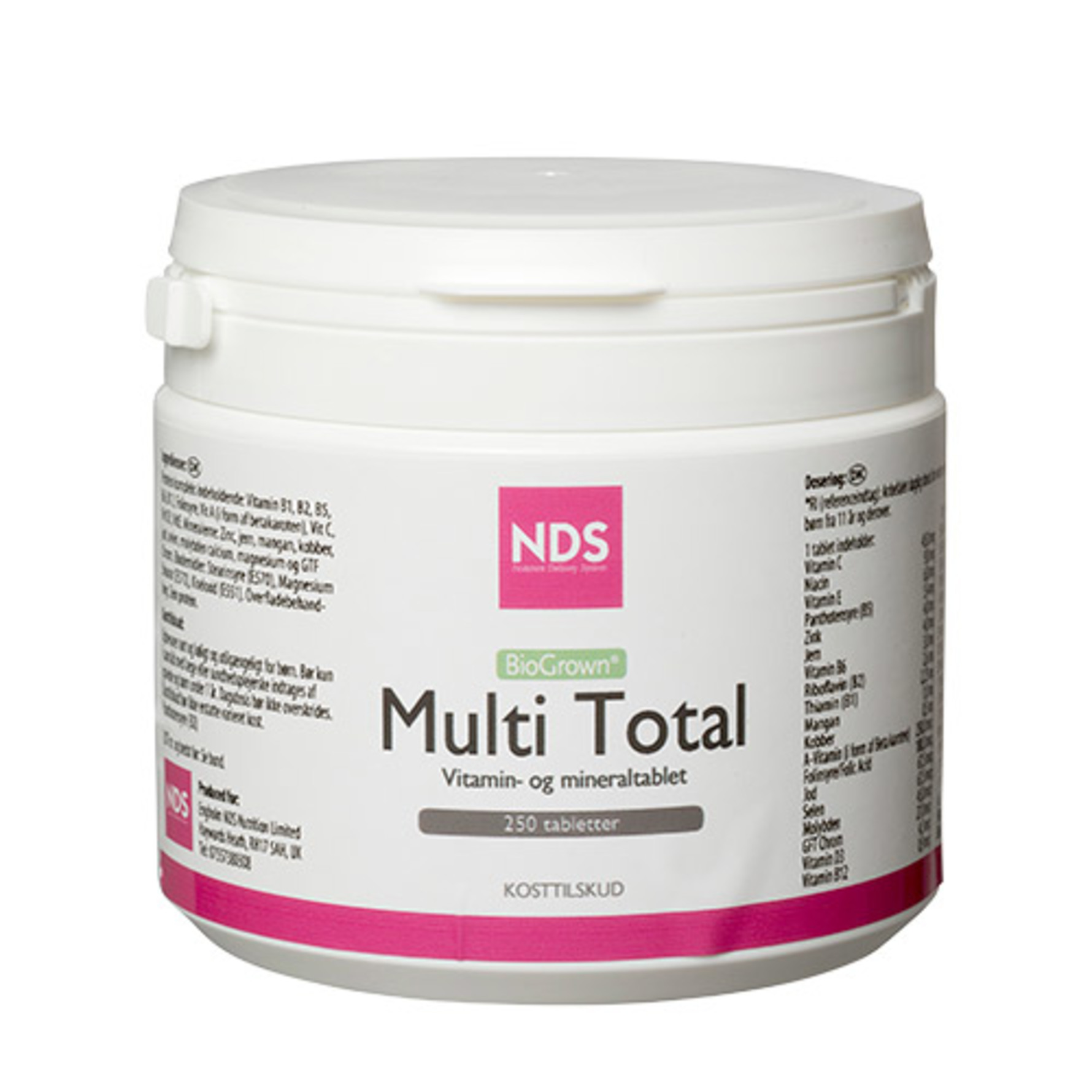 Køb NDS Multi Total - multivit og mineral 250 tab - Matas