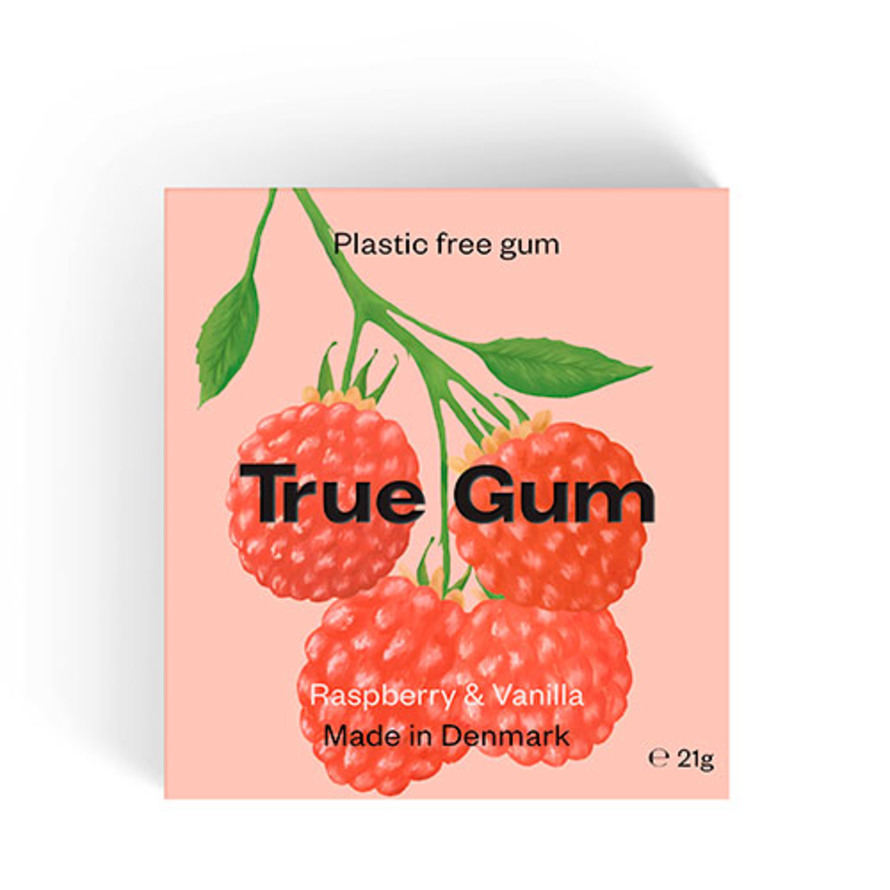 Køb Raspberry & Vanilla 21 g. fra True Gum - Matas