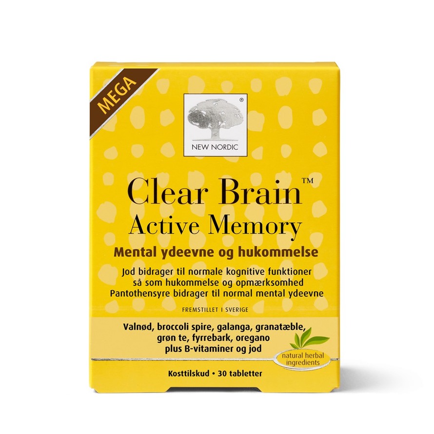 Køb Clear Brain Mega™ 30 tabl. fra New Nordic - Matas