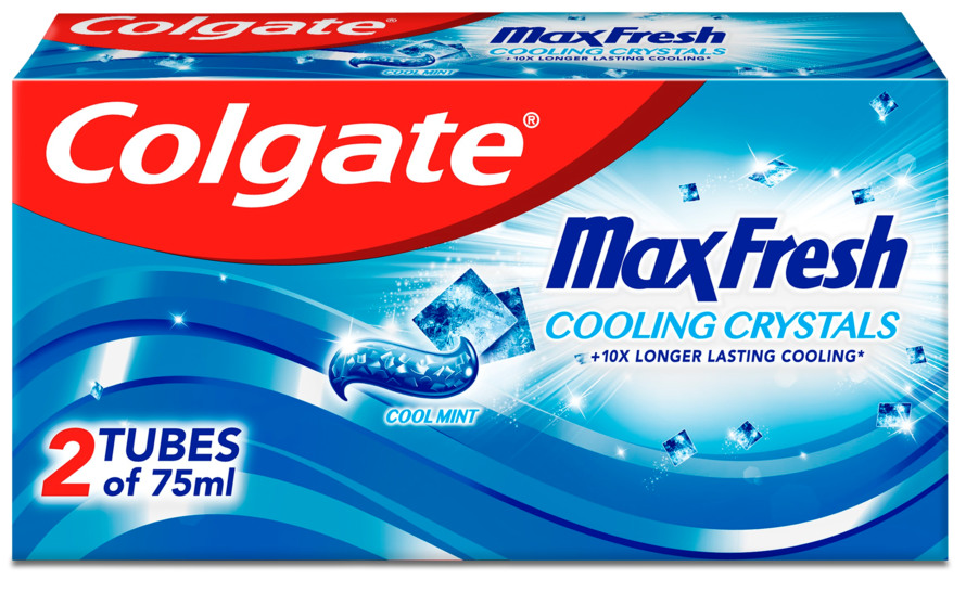 Køb Colgate Max Fresh Cool Mint 2x75 ml - Matas