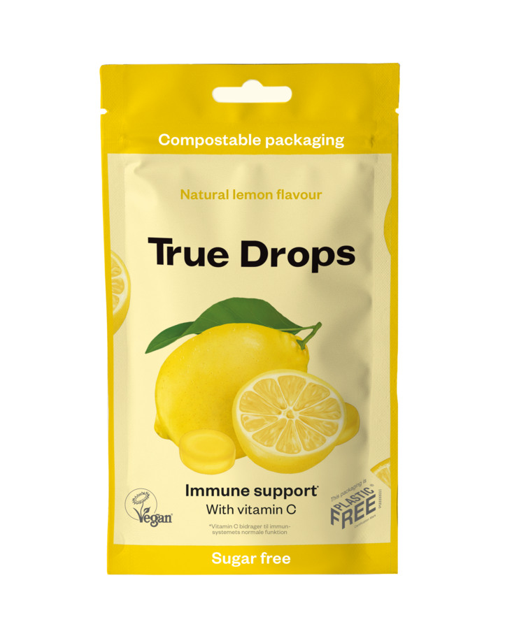 Køb True Drops Immune Support Citron 70 g fra True Drops - Matas