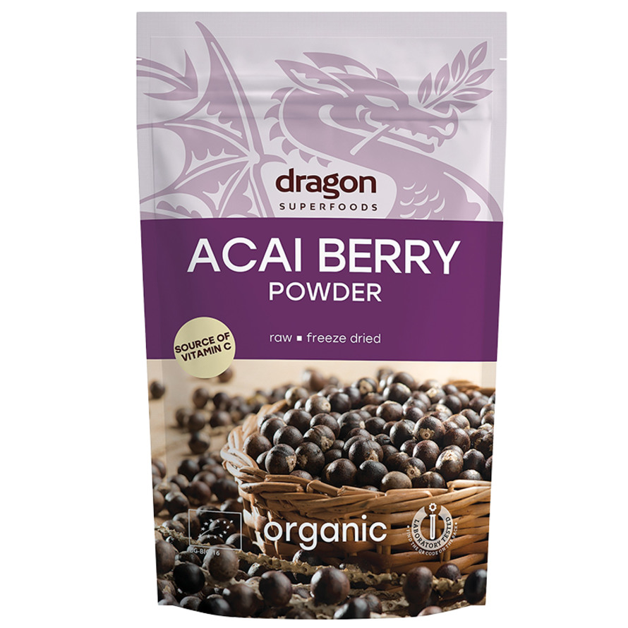 Køb Acai bær pulver Ø 75 g fra Dragon Superfoods - Matas