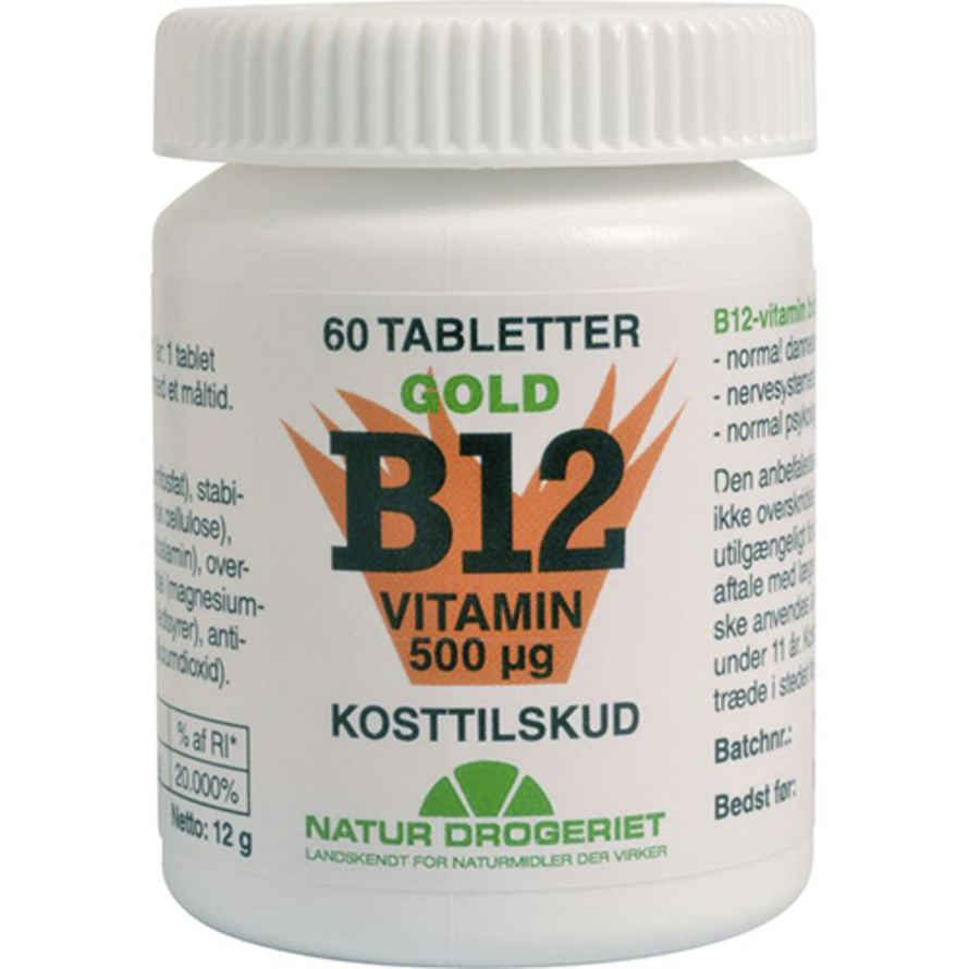 Køb Natur Drogeriet B12 Gold Vitamin 60 tabl - Matas