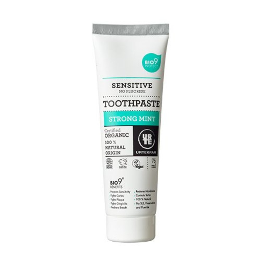 Køb Bio9 tandpasta strong mint 75 ml fra Urtekram - Matas
