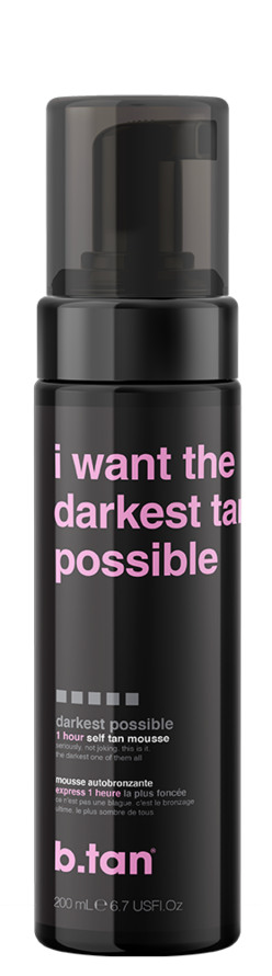 Køb 1 Hour Self Tan Mousse I Want The Darkest Tan Possible fra b.tan ...