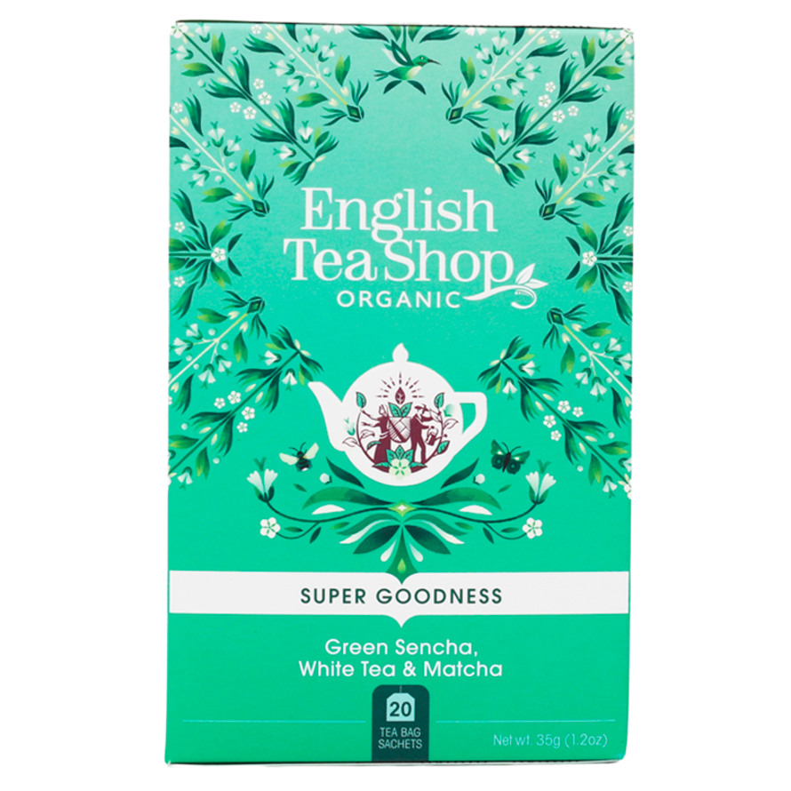 Køb Green Sencha White Tea Ø 20 breve fra English Tea Shop - Matas