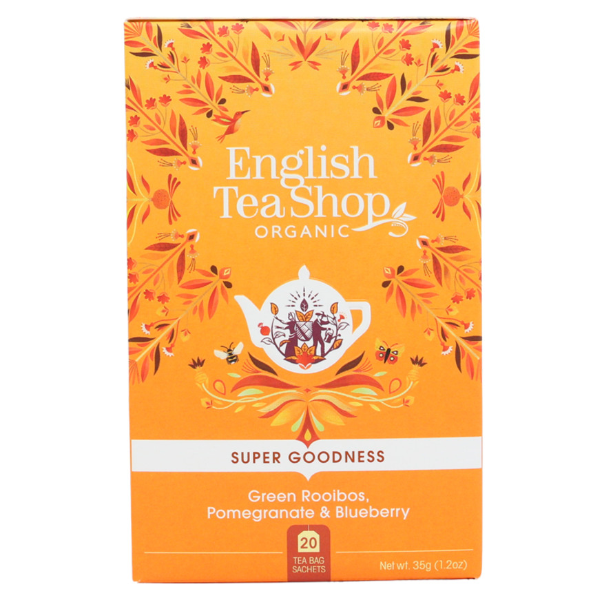 Køb Green Rooibos, Pomegranate Ø 20 breve fra English Tea Shop - Matas