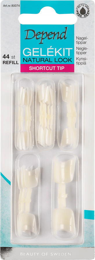 Kjøp Nail Tips Gel Kit Refill Natural Duo Square - Depend - KICKS