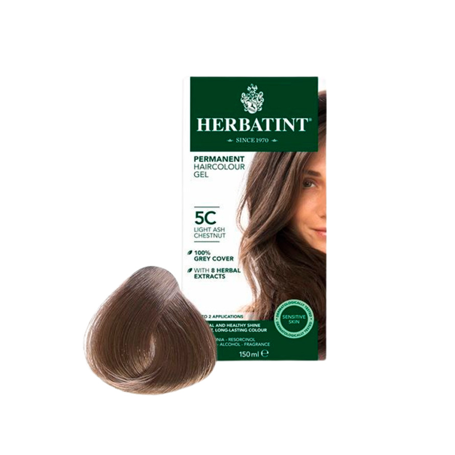 Køb Hårfarve 5C Light Ash Chestnut fra Herbatint - Matas