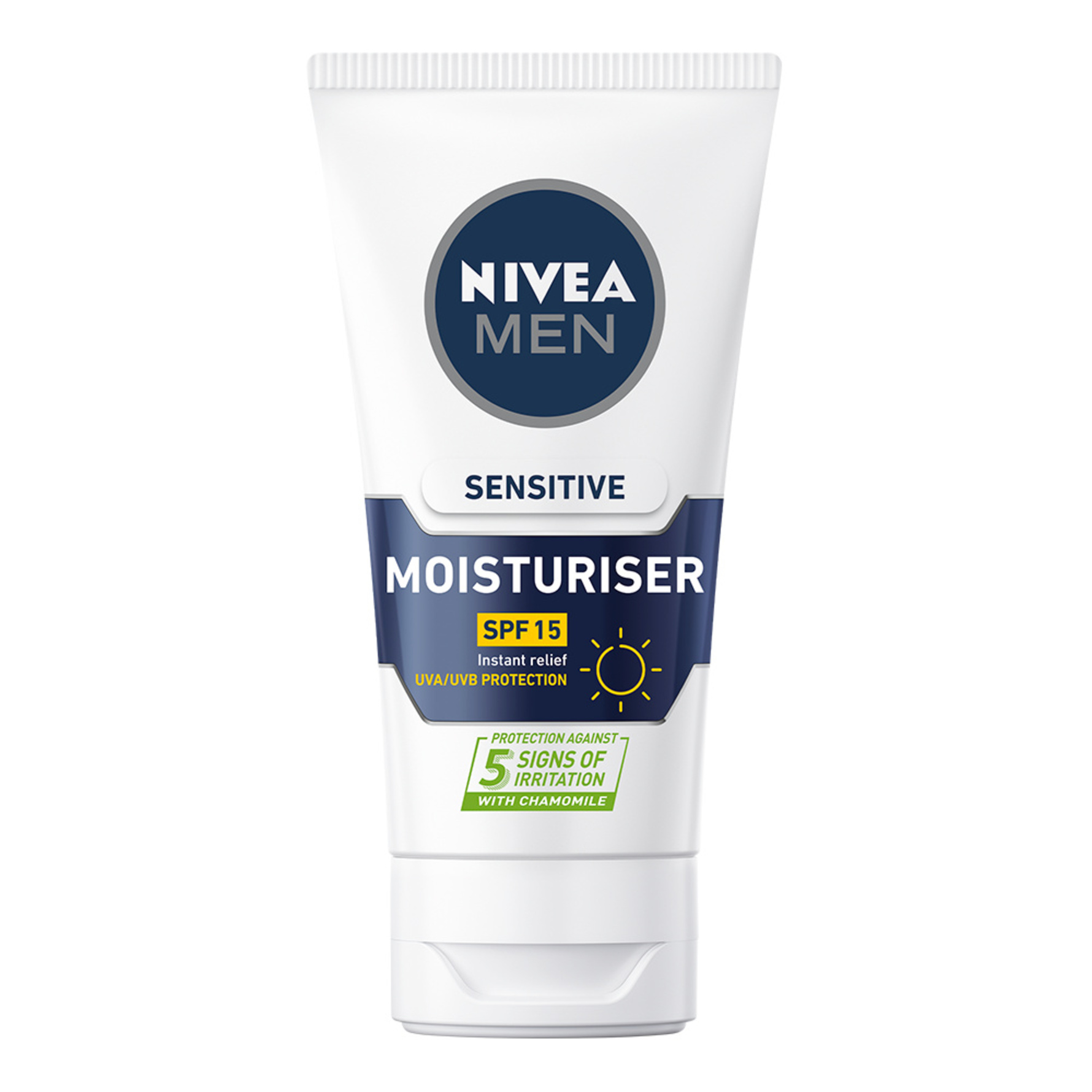 Køb Men Sensitive Face Moisturiser SPF 15 75 ml fra NIVEA - Matas
