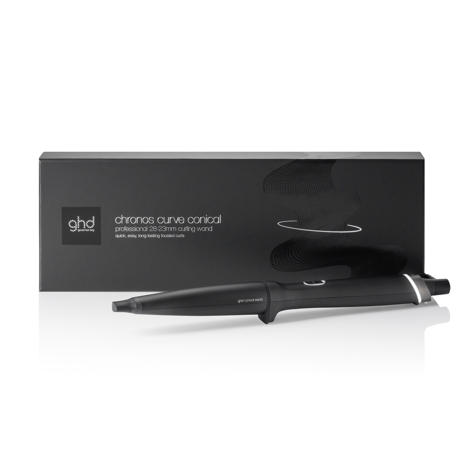 Køb Chronos Curve Conical Wand Black fra ghd - Matas