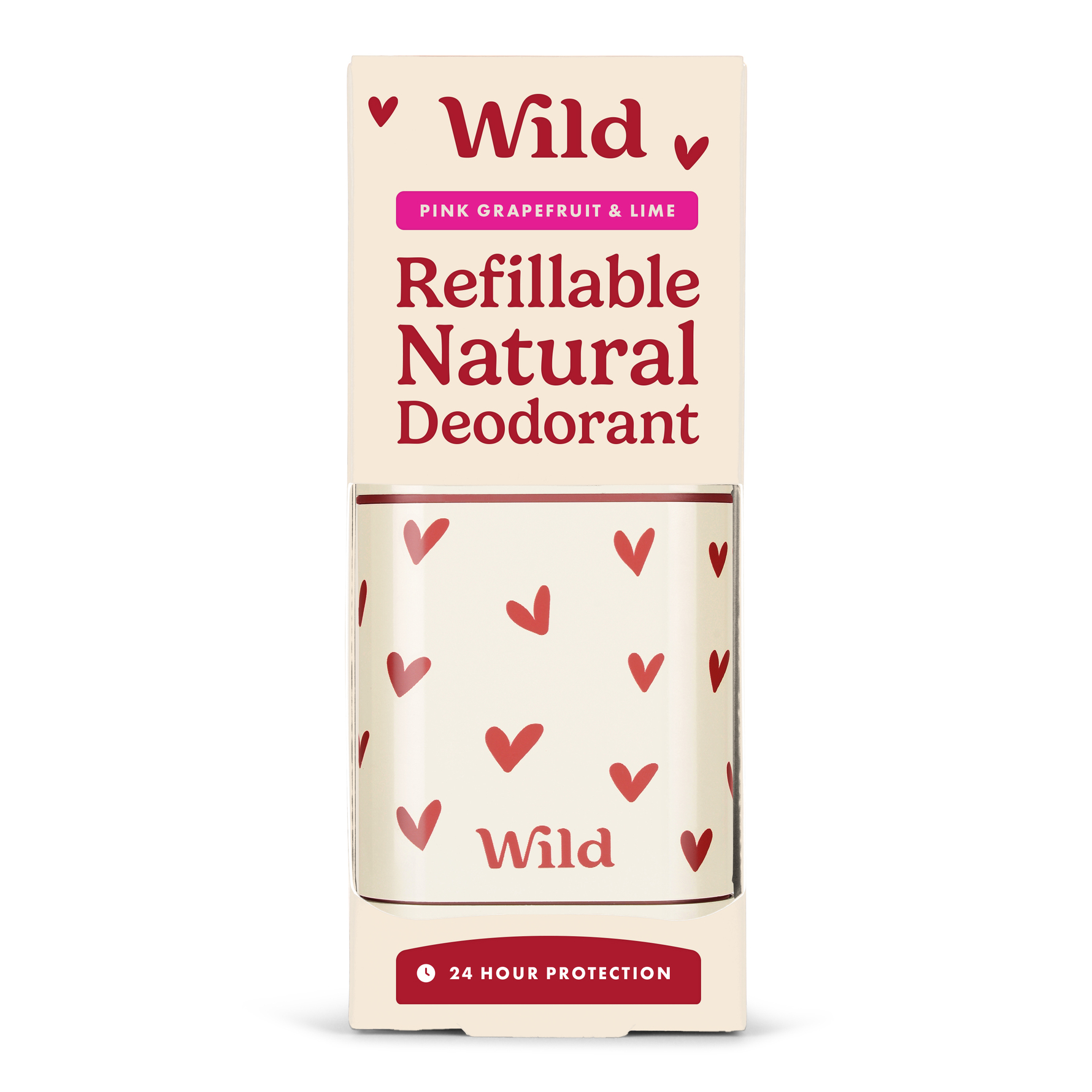 Køb Deo Heart Case Pink Grapefruit & Lime fra Wild - Matas