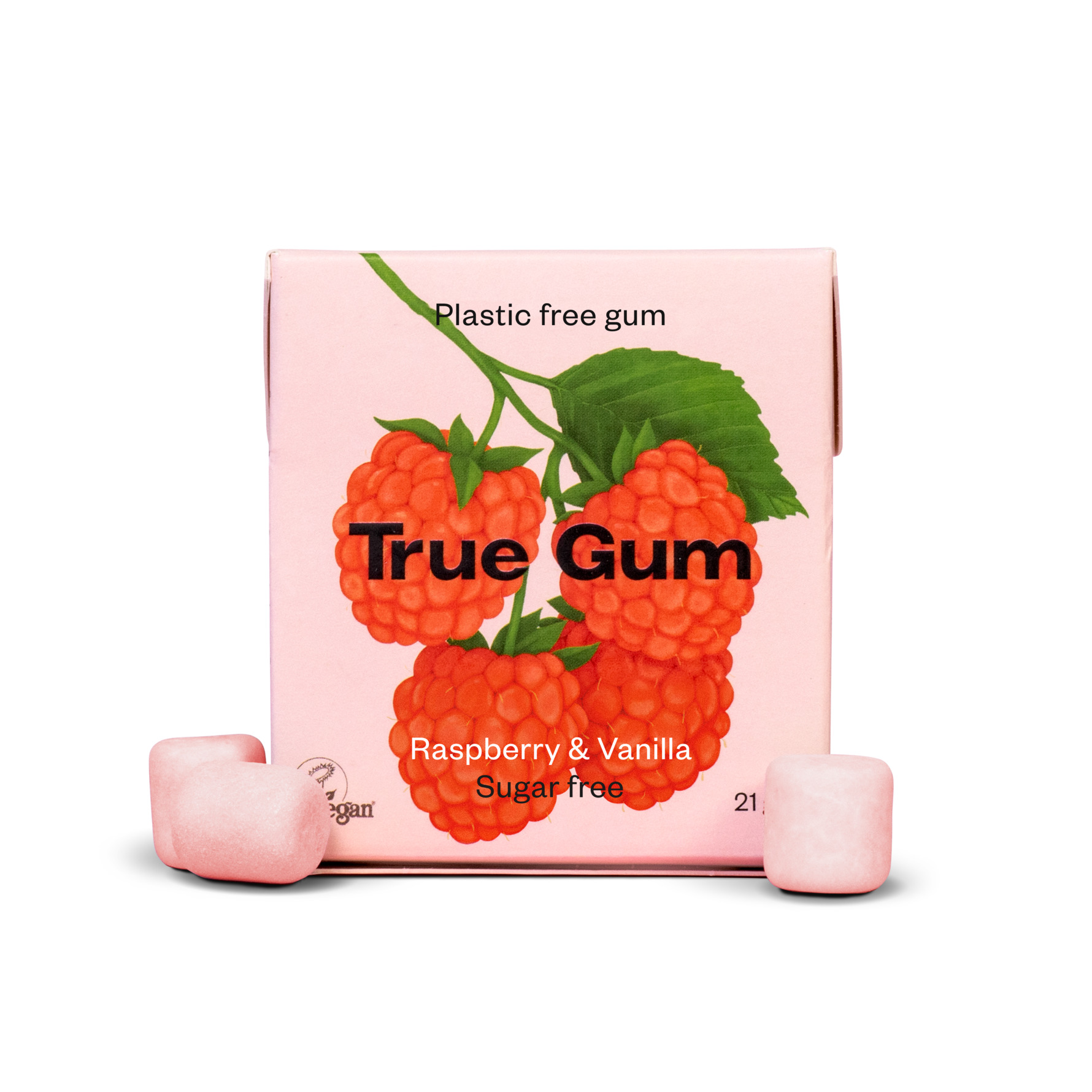 Køb True Gum Raspberry & Vanilla 21 g. fra True Gum - Matas