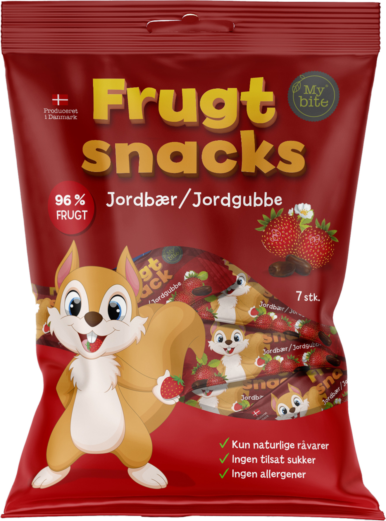 Køb Frugt Snacks Jordbær 100 g fra MyBite - Matas