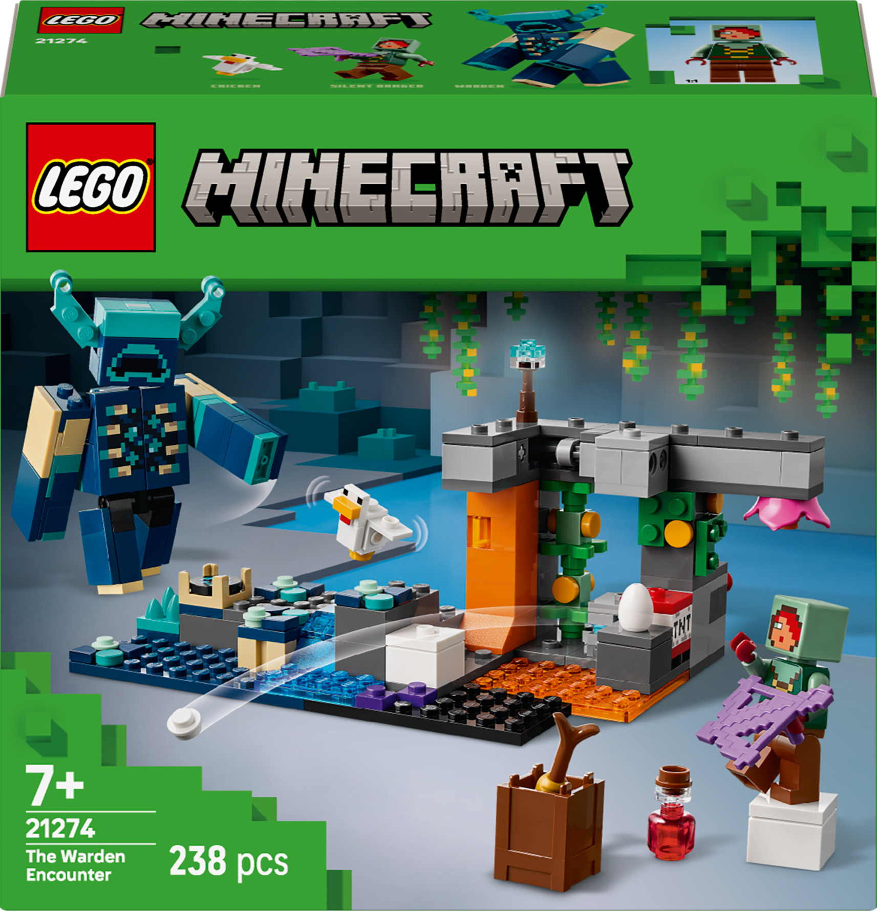 Køb Minecraft Warden-mødet Samlerobjekt og videospil-merch 21274 fra ...