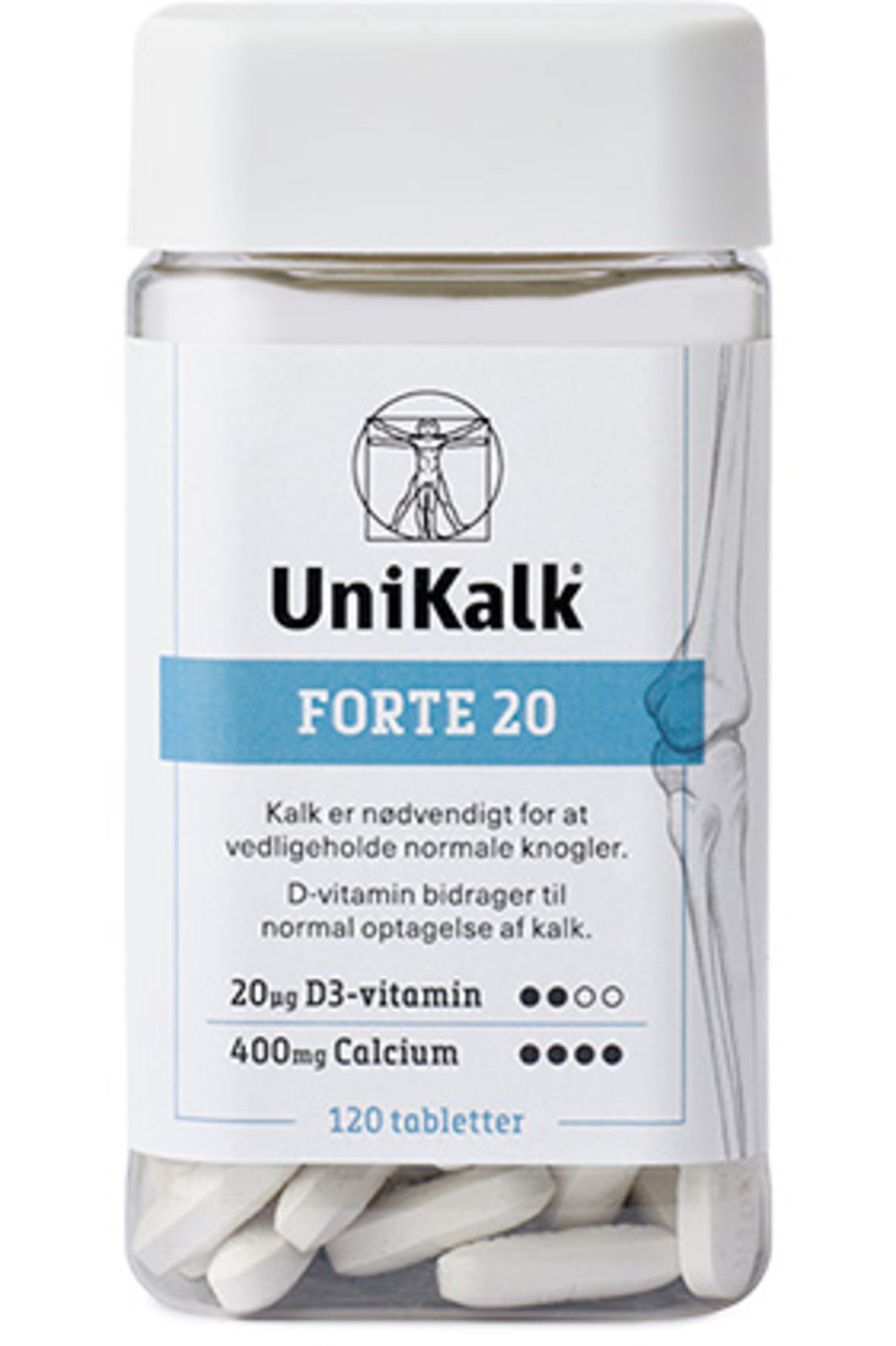Køb Forte 20 120 stk. fra Unikalk - Matas