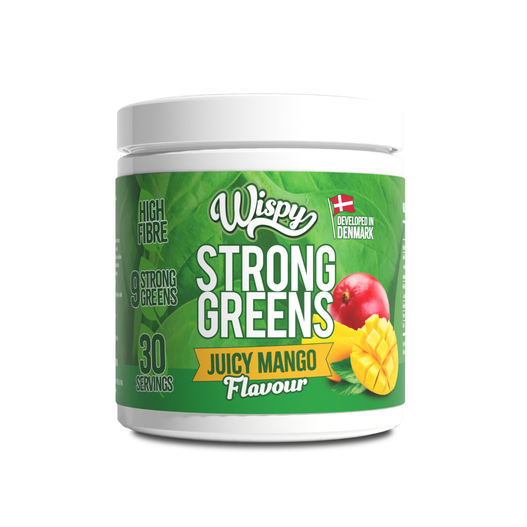Køb Strong Greens 300 g Juicy Mango fra Wispy Nutrition - Matas