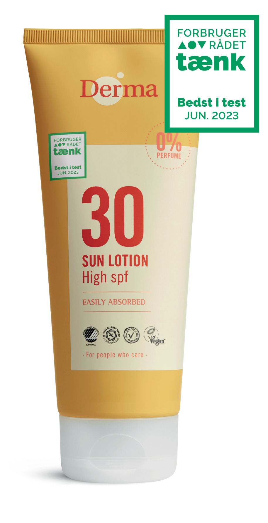 Køb Sollotion Høj SPF 30 200 ml fra Derma - Matas
