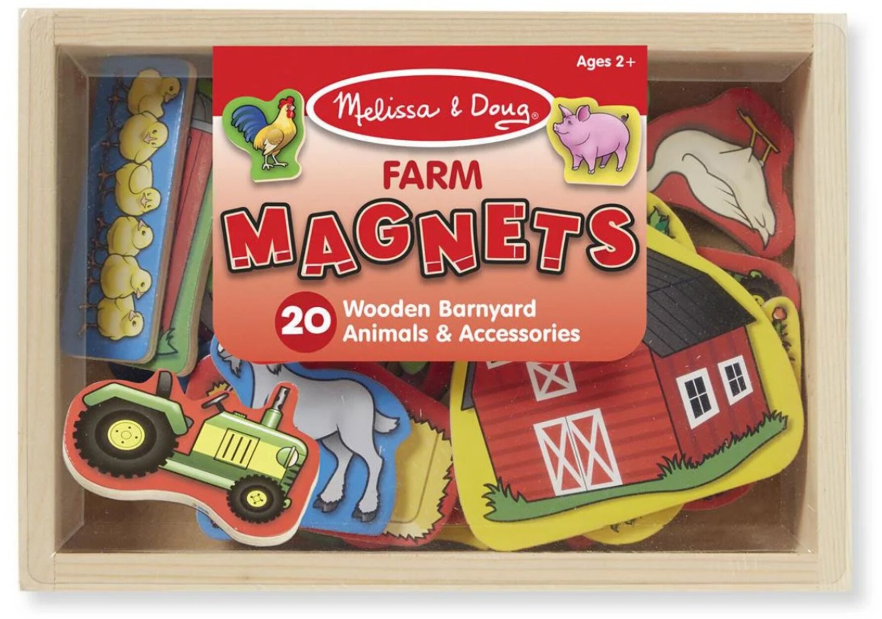 Køb Wooden Magnets in a Box Farm fra Melissa and Doug - Matas
