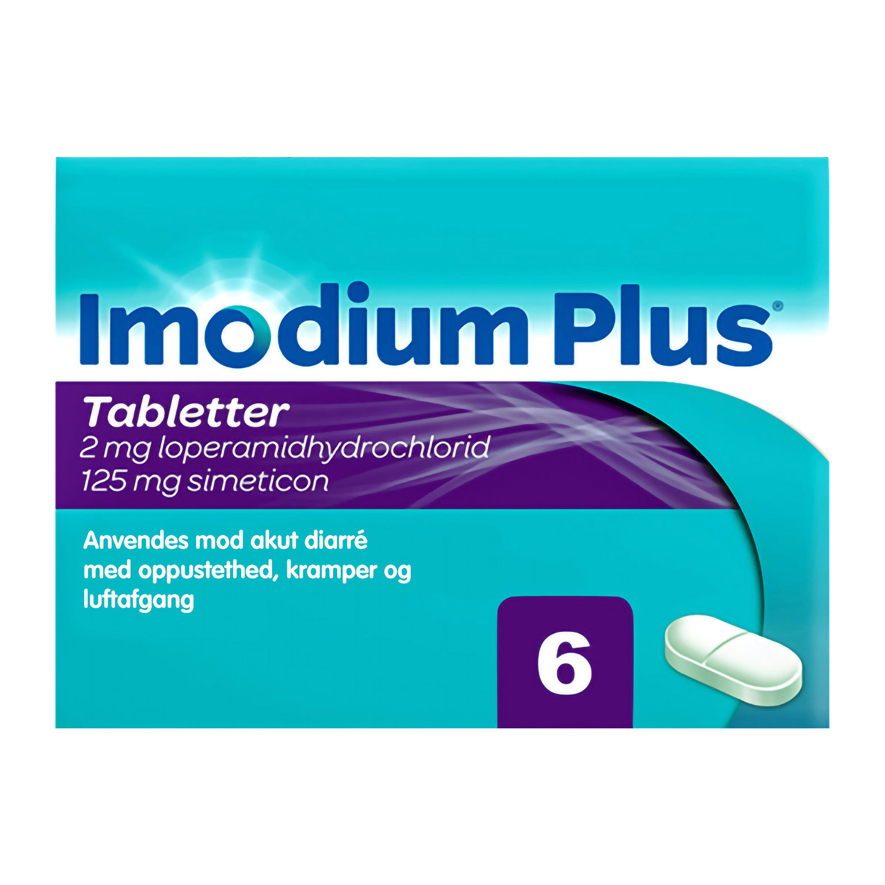 Køb Plus 2 mg/125 mg tabletter 6 stk. fra Imodium - Matas