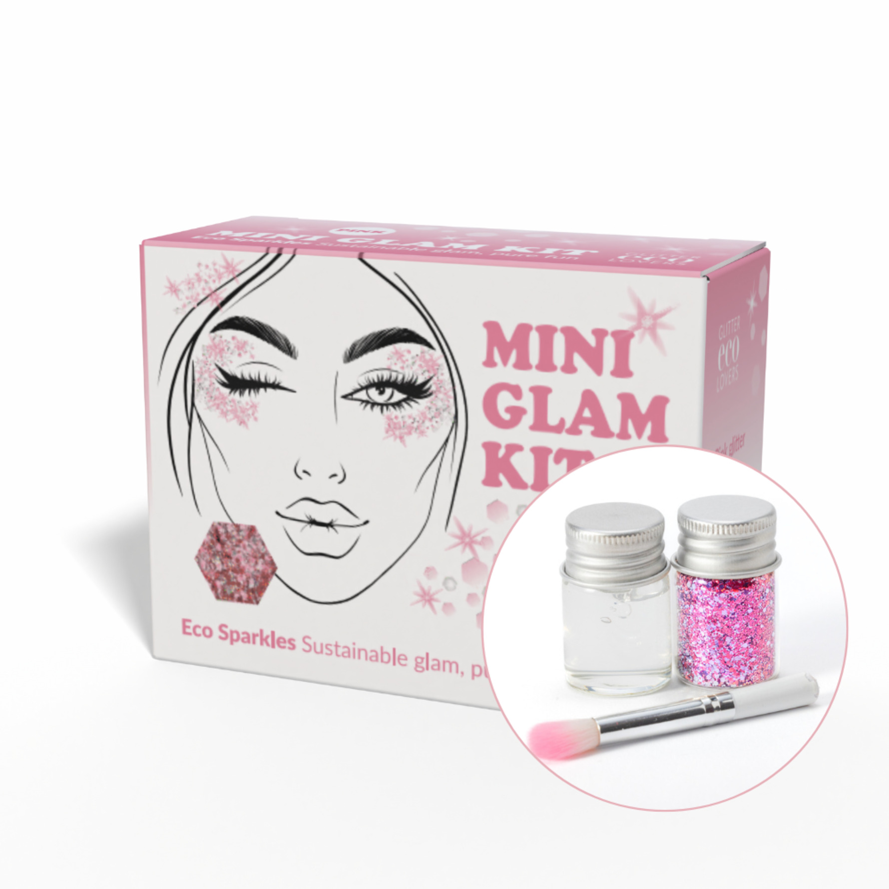 Køb Mini Glam Kit Pink fra Glitter Eco Lovers - Matas