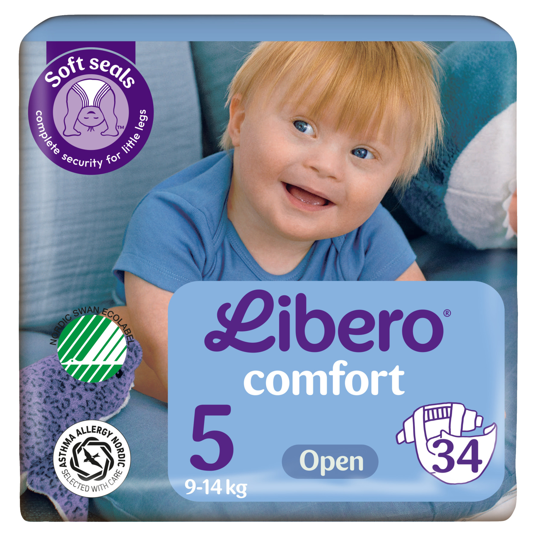 Køb Comfort Åbne Bleer Str. 5, 9-14 kg - 34 stk fra Libero - Matas