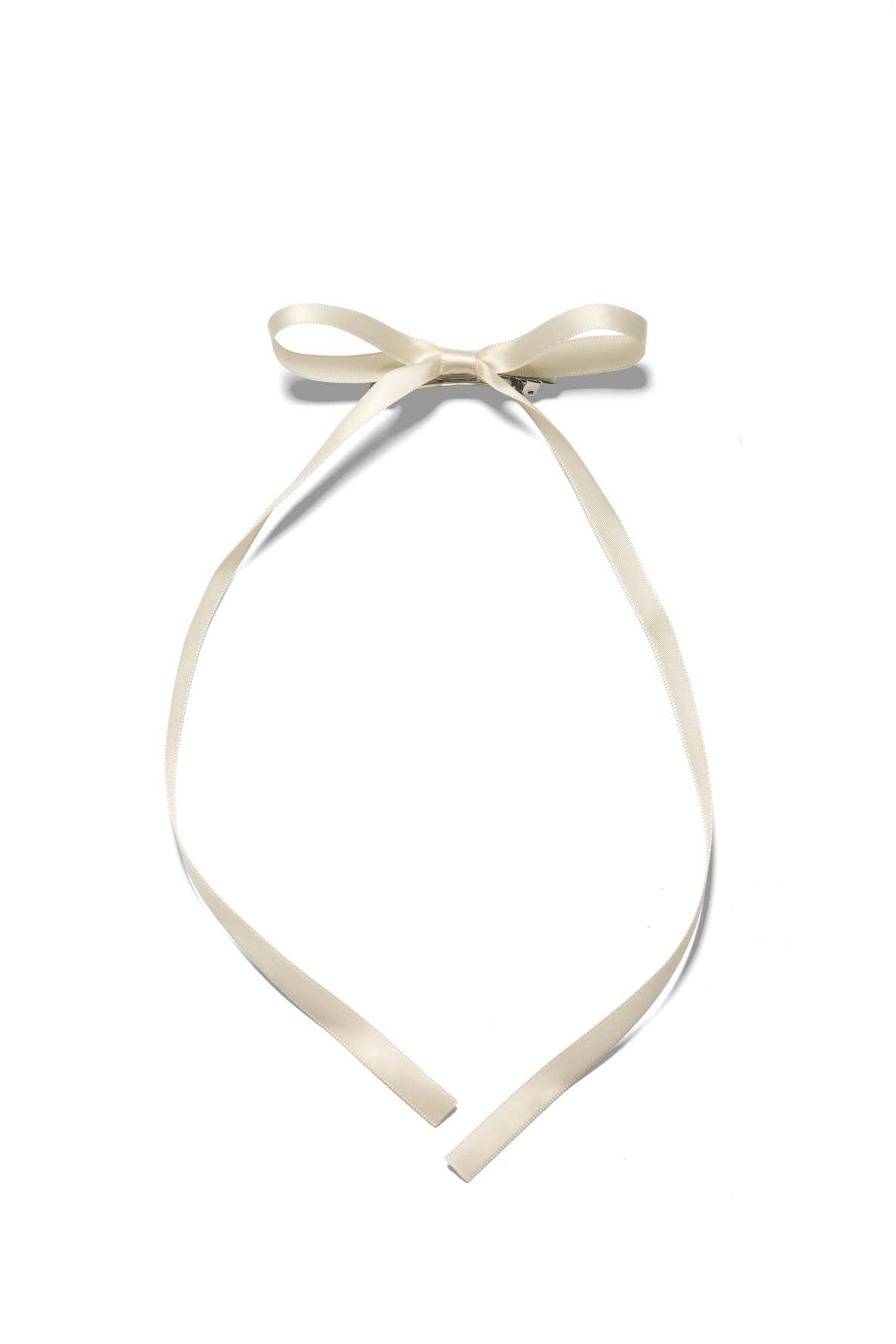 Køb Mini Hair Clip with Bow White fra KICKS Beauty - Matas