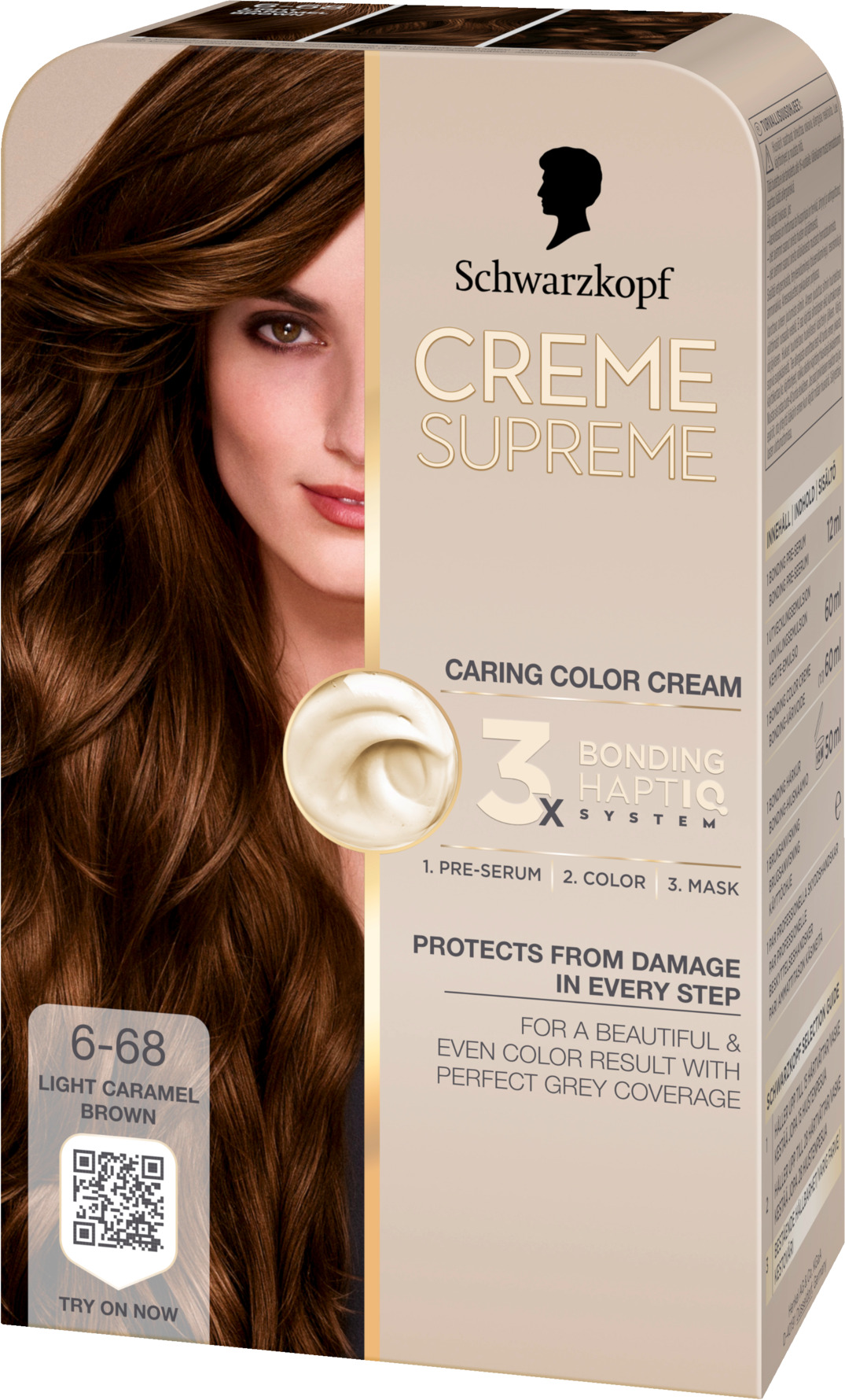 Køb Creme Supreme Caring Color Creme 6-68 Light Caramel Brown fra ...