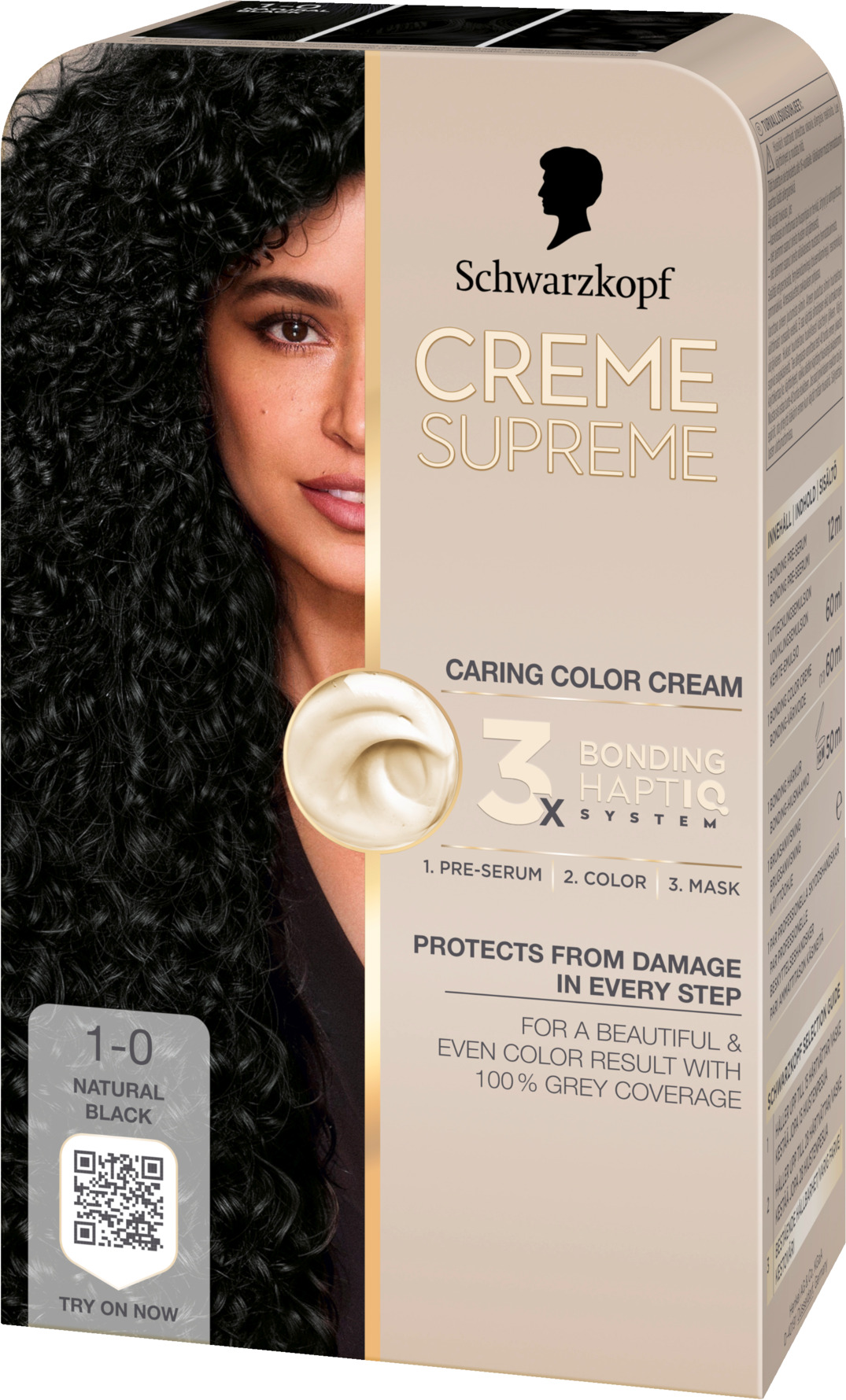 Køb Creme Supreme Caring Color Creme 1-0 Natural Black fra Schwarzkopf ...