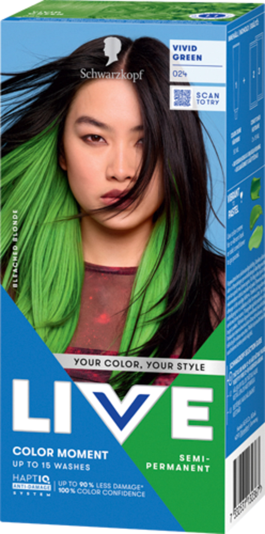 Køb LIVE Color Moment 24 Vivid Green (W) 024 Vivid Green fra ...