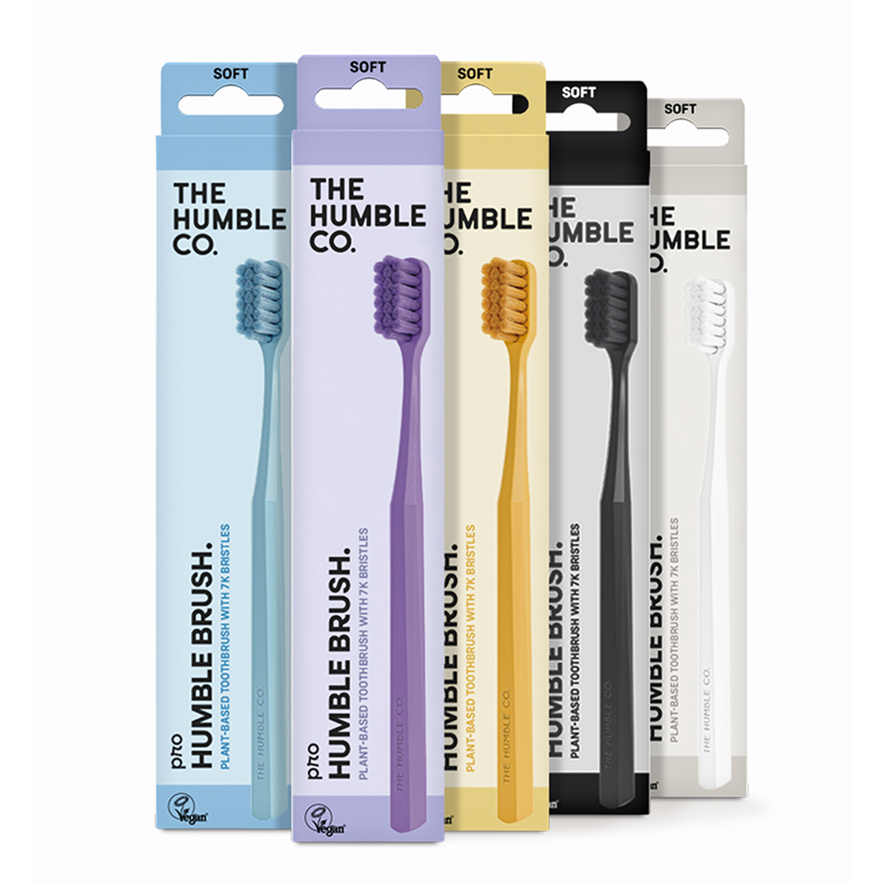 Køb Plant-based humble brush pro, ultra soft Mixed colors fra The ...