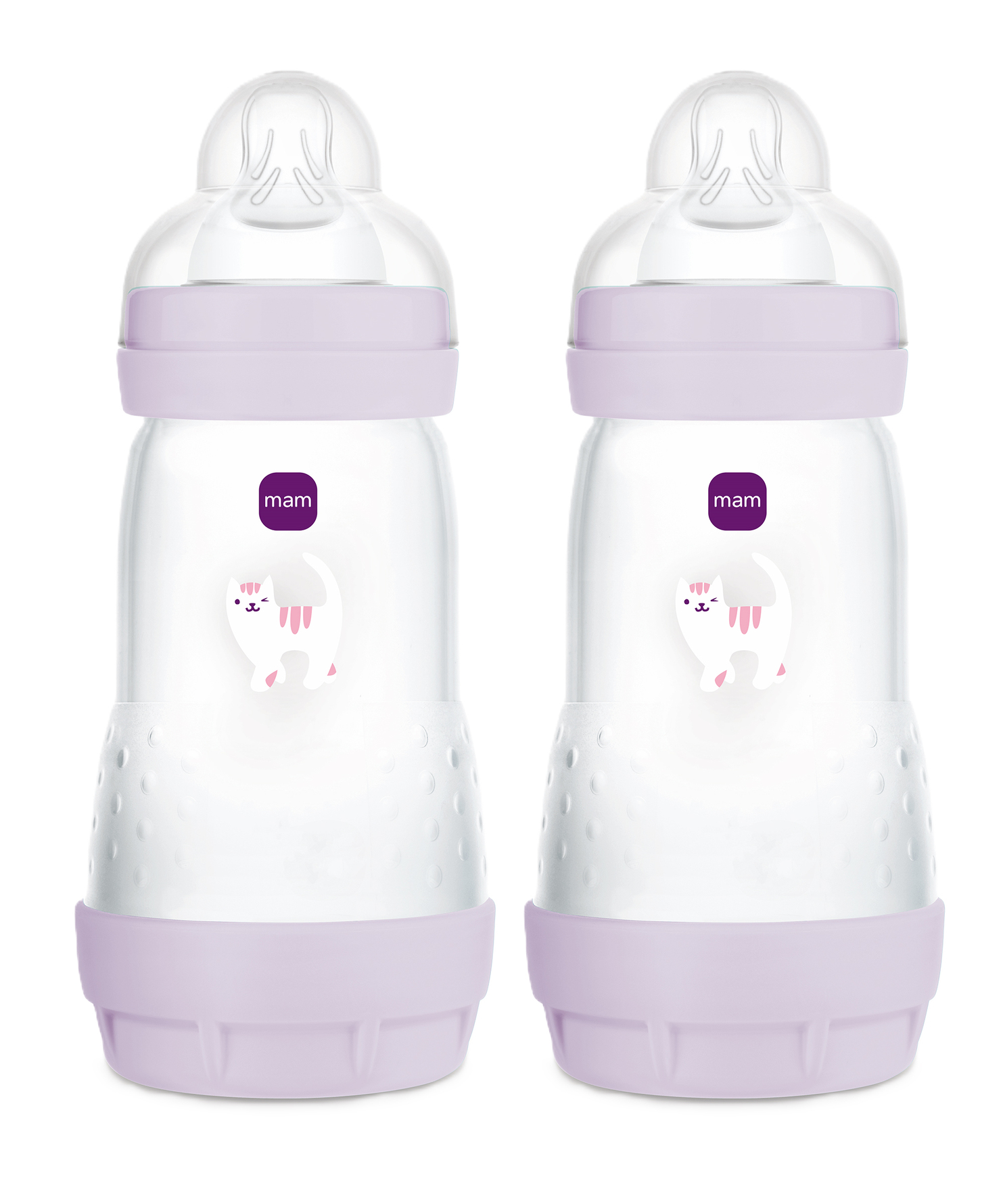 Køb Sutteflaske Easy Start Anti-Colic 2-pak Pink 260 ml fra MAM - Matas