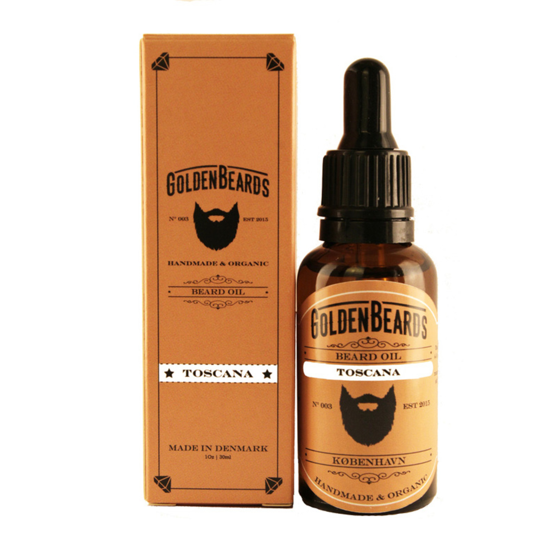 Køb Golden Beards Økologisk Skægolie Toscana 30 ml fra Golden Beards ...
