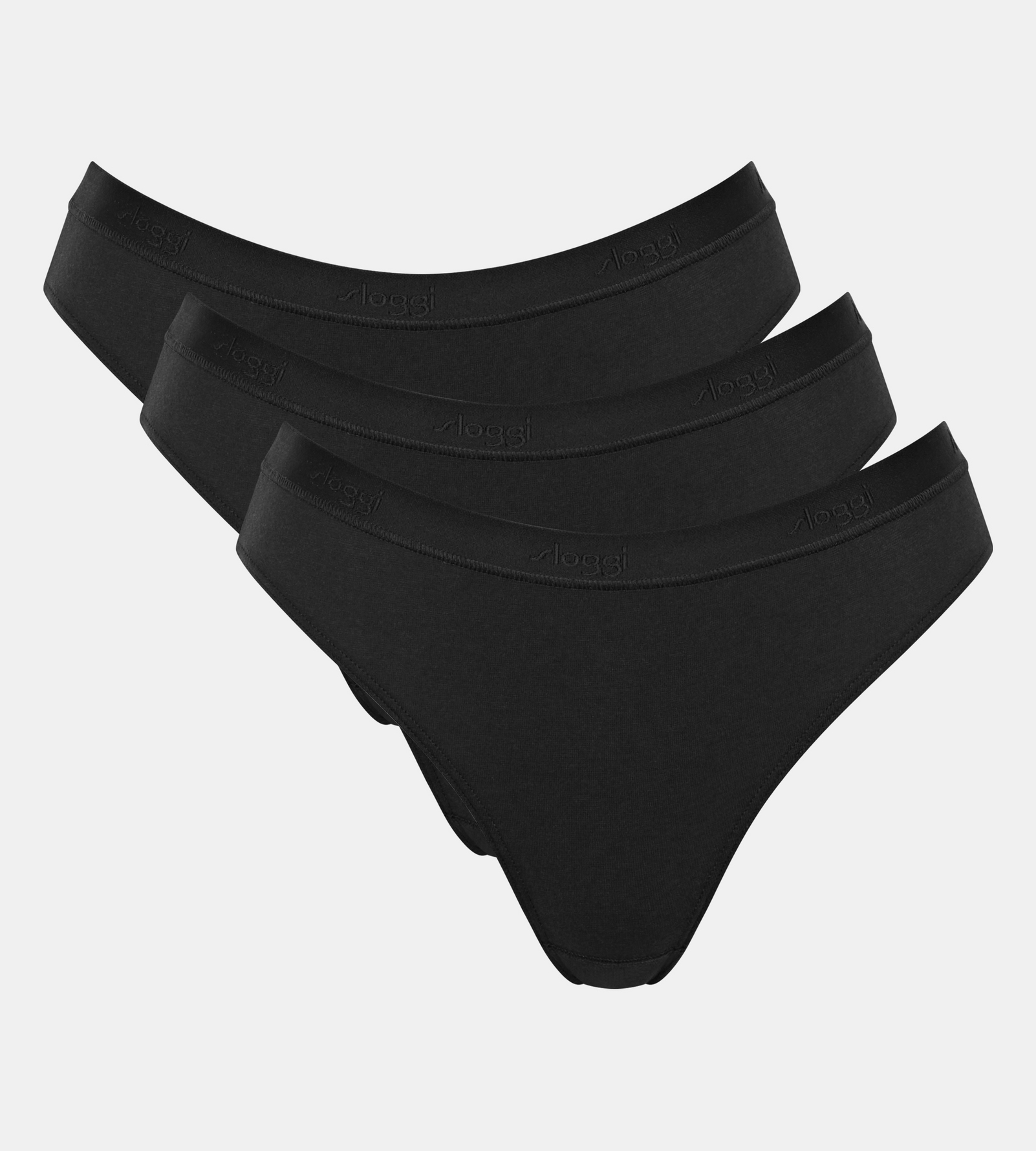 Køb Go Casual High leg 3-Pak Black XL fra Sloggi - Matas