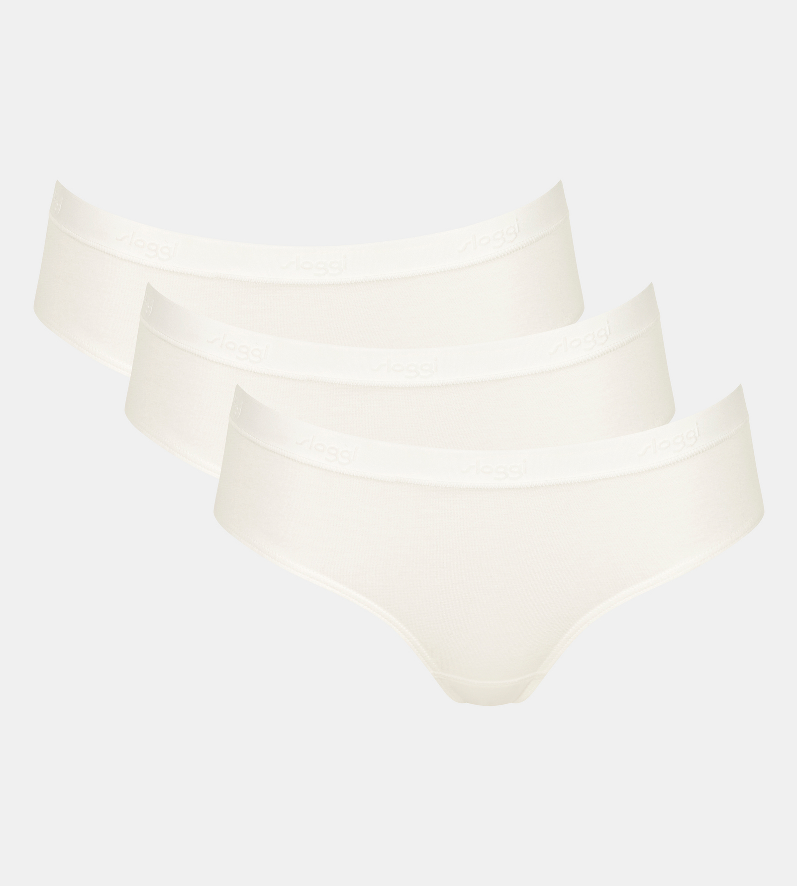 Køb Go Casual Hipster 3-Pak Silk White XL fra Sloggi - Matas