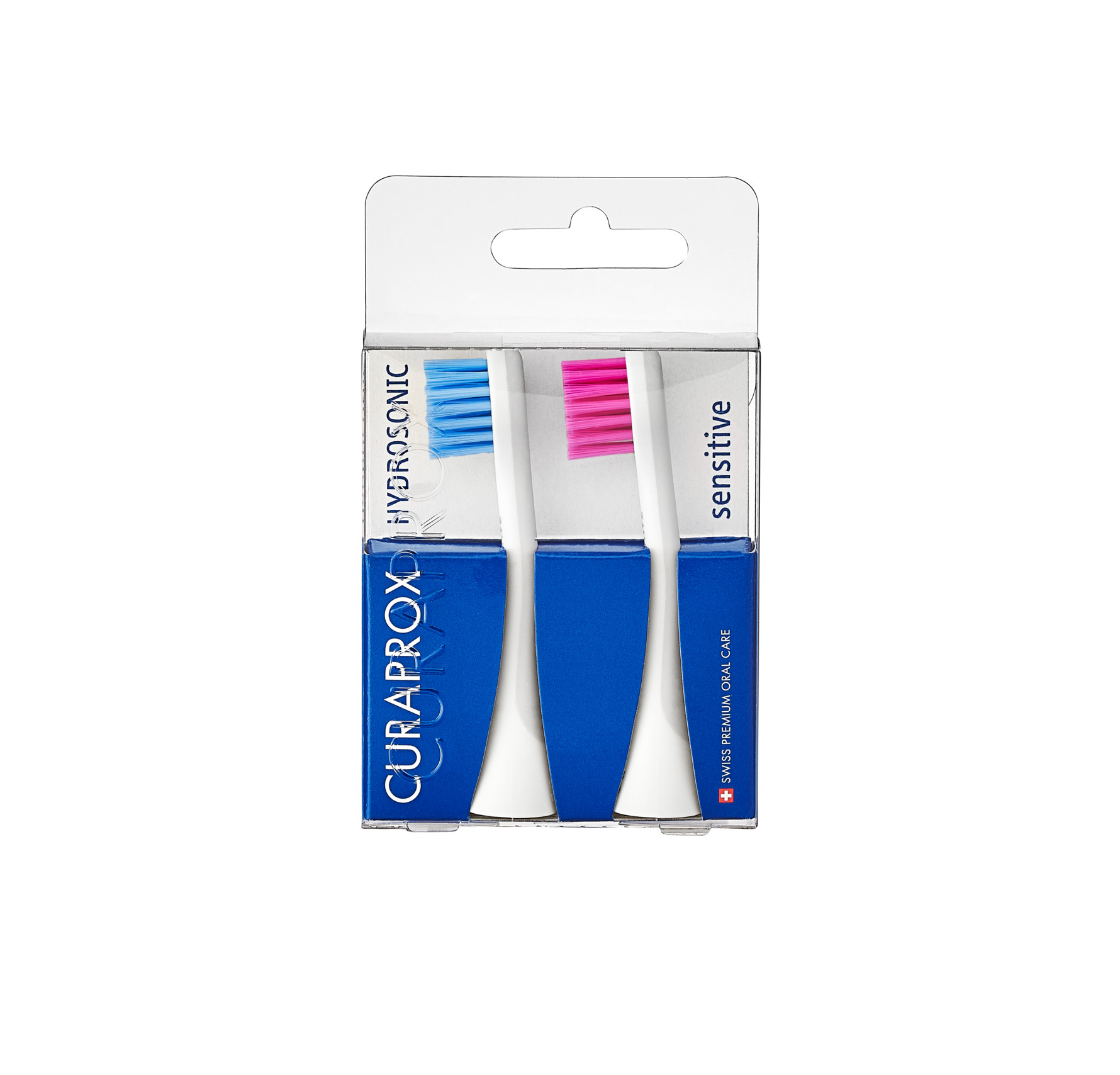 Køb Hydrosonic Pro Sensitive Blå/Pink 2pk fra Curaprox - Matas