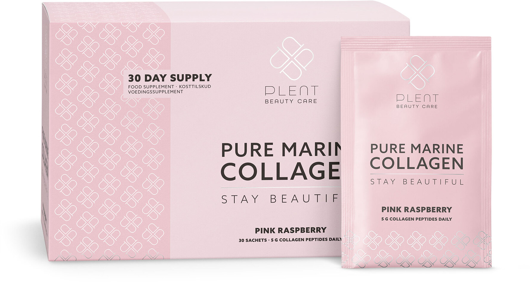 Køb Pure Marine Collagen Box Pink Raspberry 30 stk. fra Plent - Matas