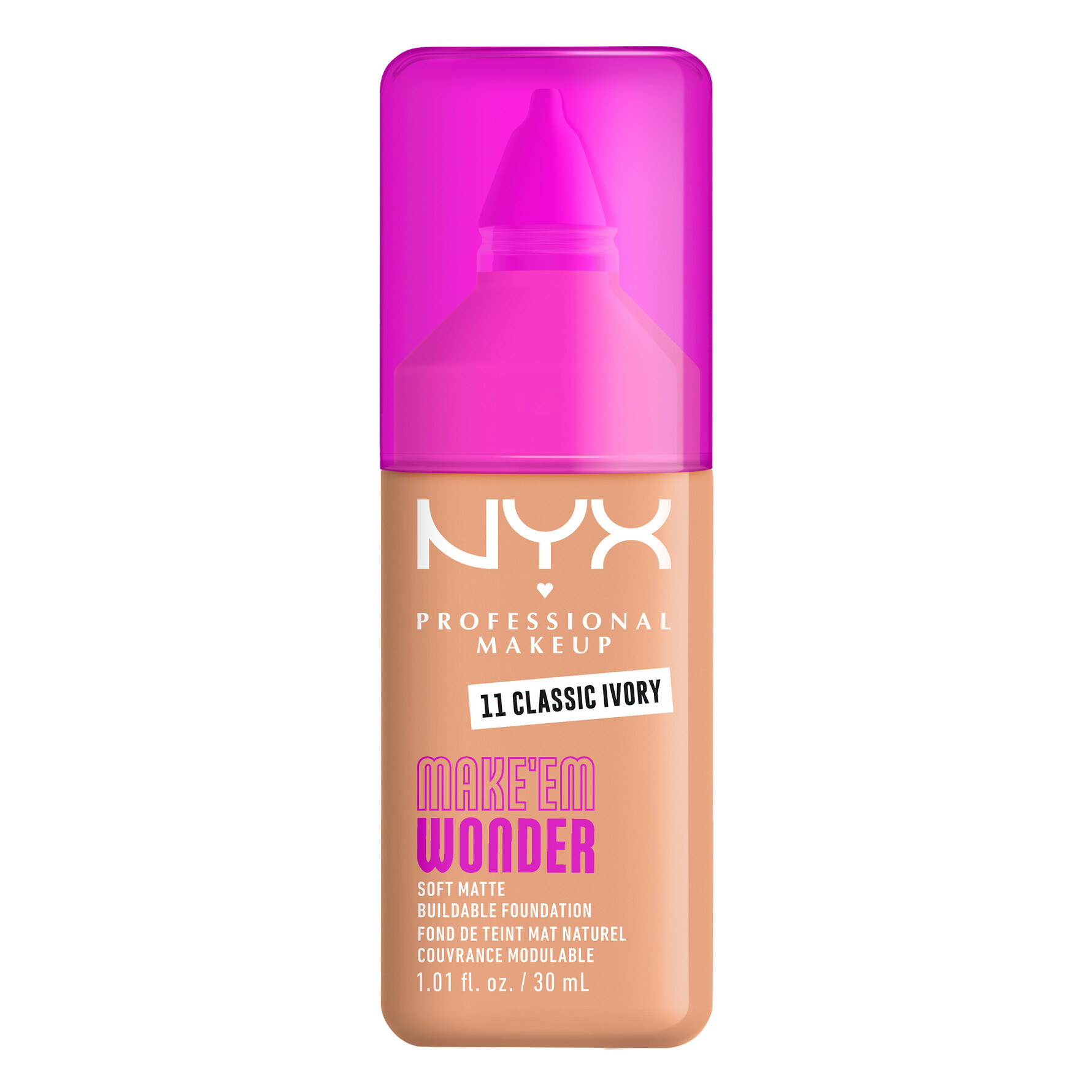 Køb Make Em Wonder Foundation 11 Classic Ivory fra NYX PROFESSIONAL ...