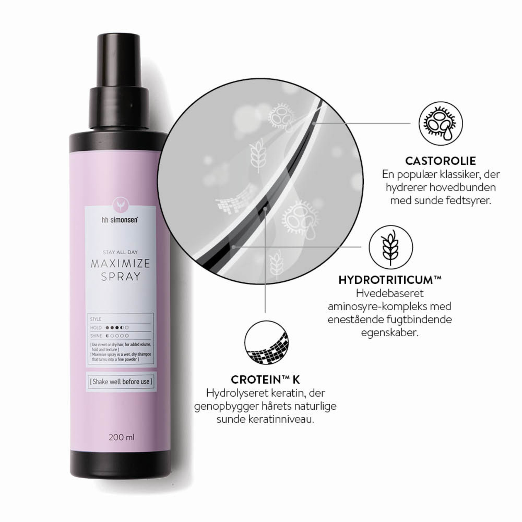 Køb Maximize Spray 200 ml fra HH Simonsen - Matas