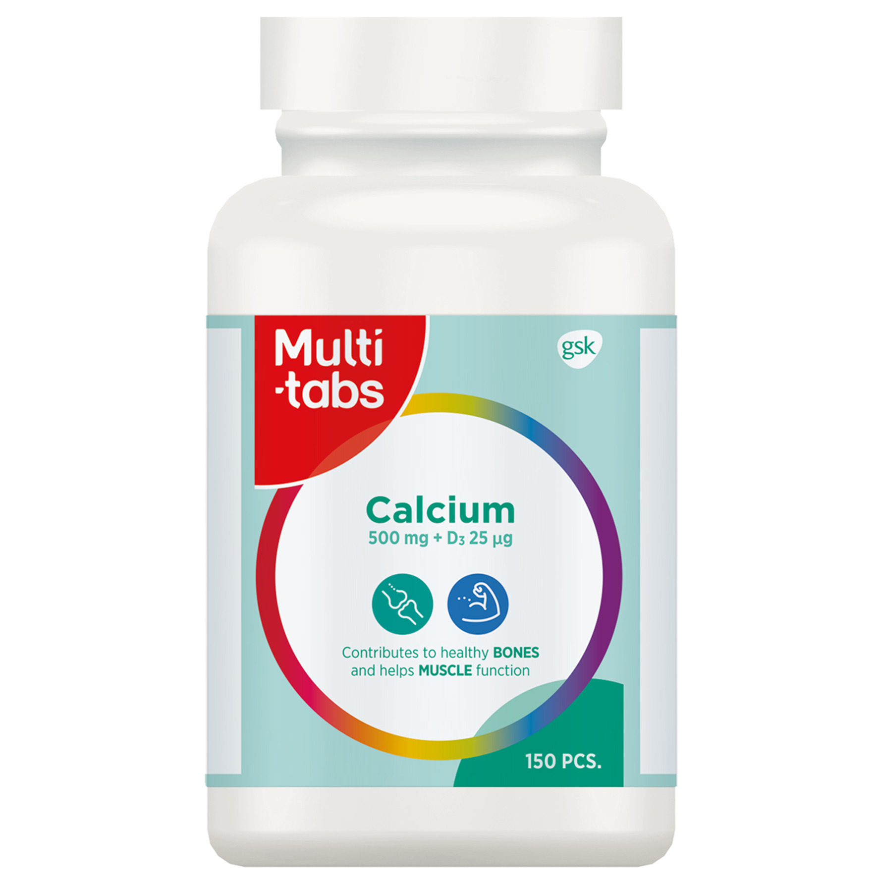 Køb Kalk 500mg + D3 Tabletter 150 tabl fra Multi-tabs - Matas