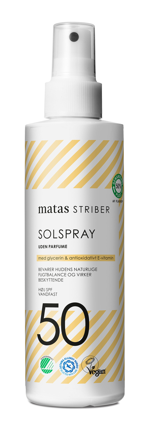 Køb Solspray SPF 50 Uden Parfume 200 ml fra Matas Striber - Matas