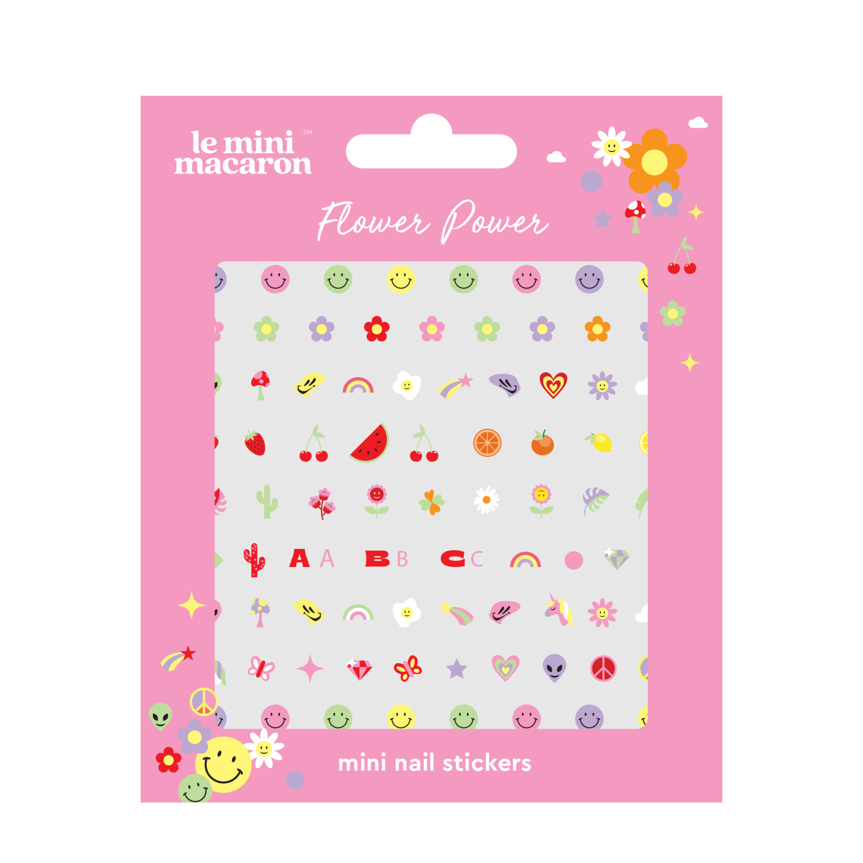 Køb Mini Nail Art Stickers Flower Power fra Le mini macaron - Matas