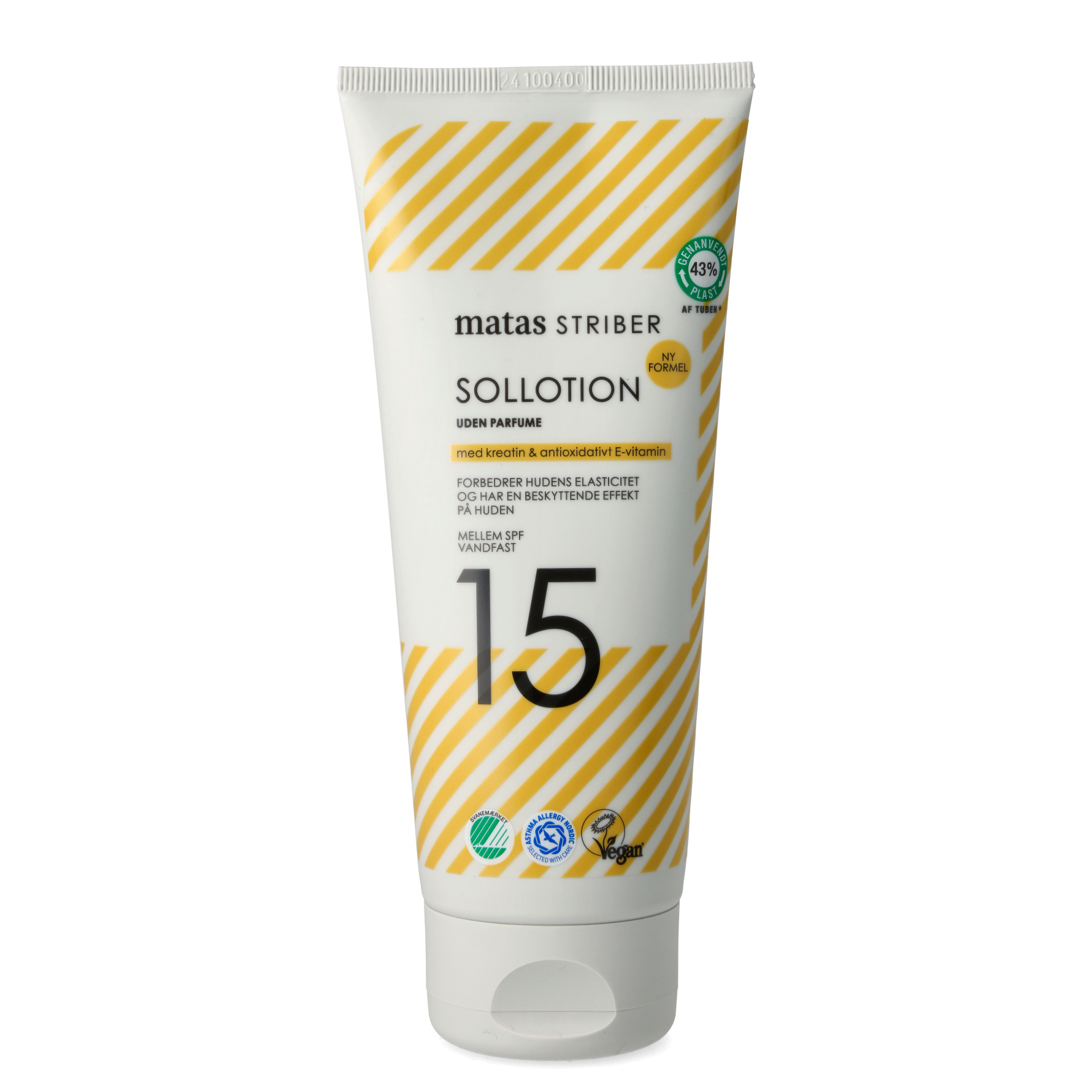 Køb Sollotion SPF 15 Uden Parfume 200 ml fra Matas Striber - Matas
