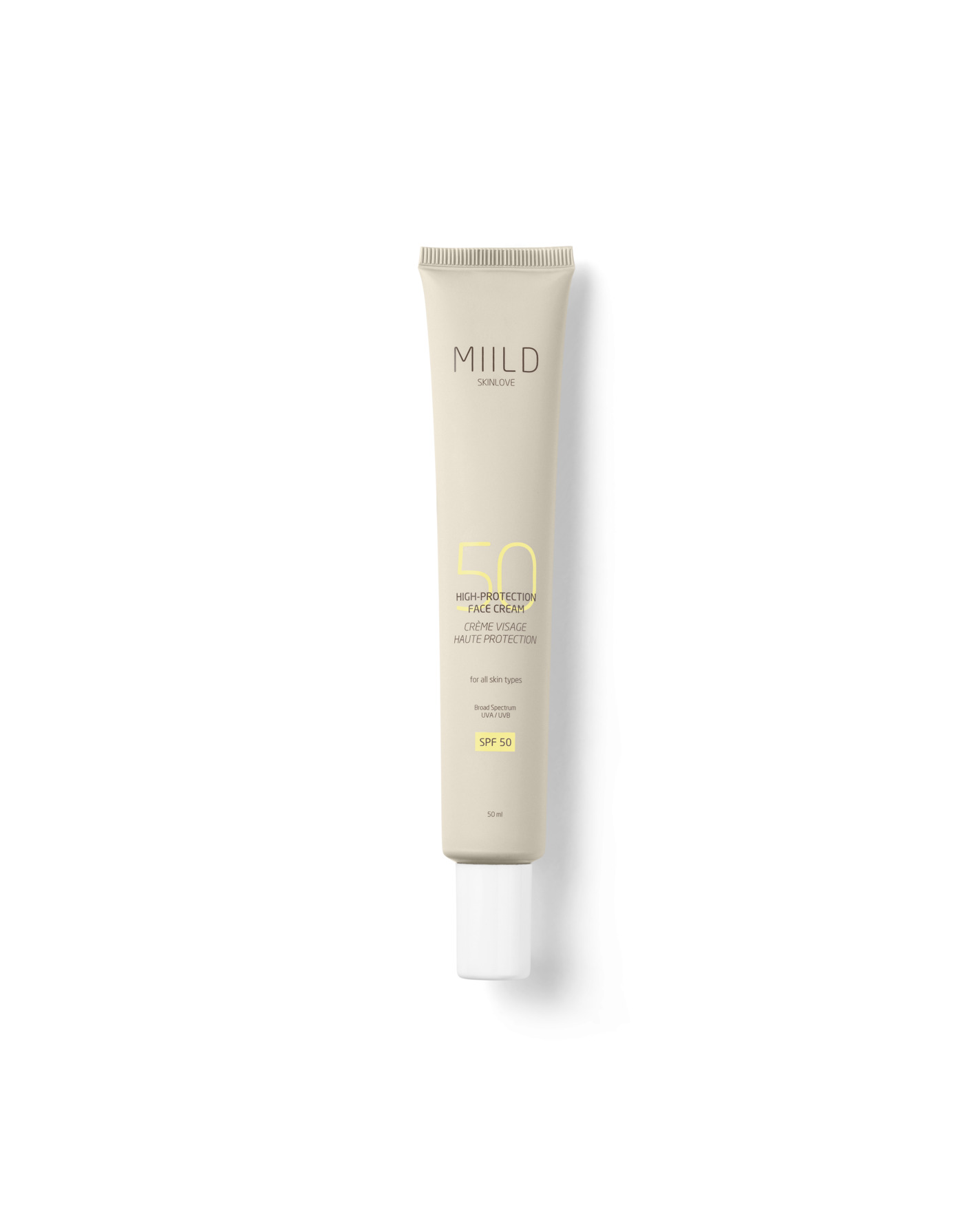 Køb High-Protection Face Cream SPF 50 50 ml fra MIILD - Matas