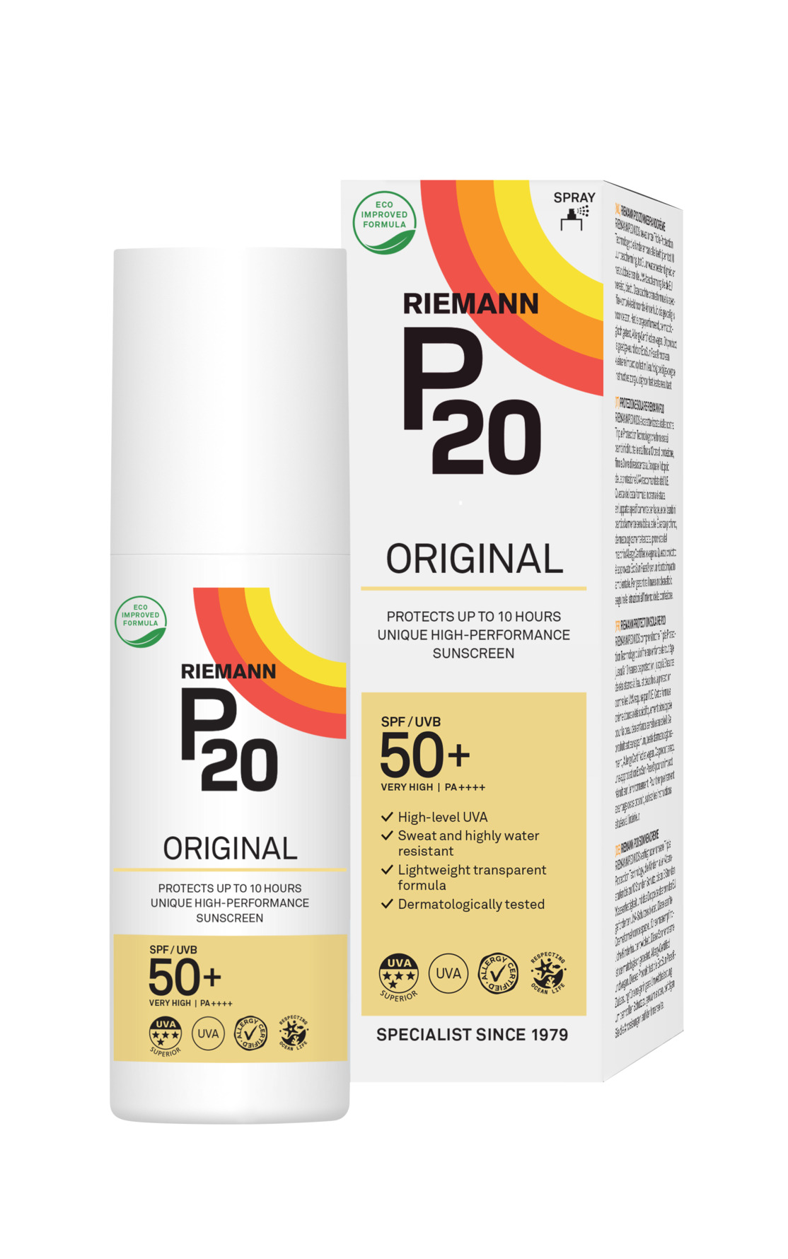 Køb Solcreme Spray SPF 50+ 100 ml fra P20 Riemann - Matas