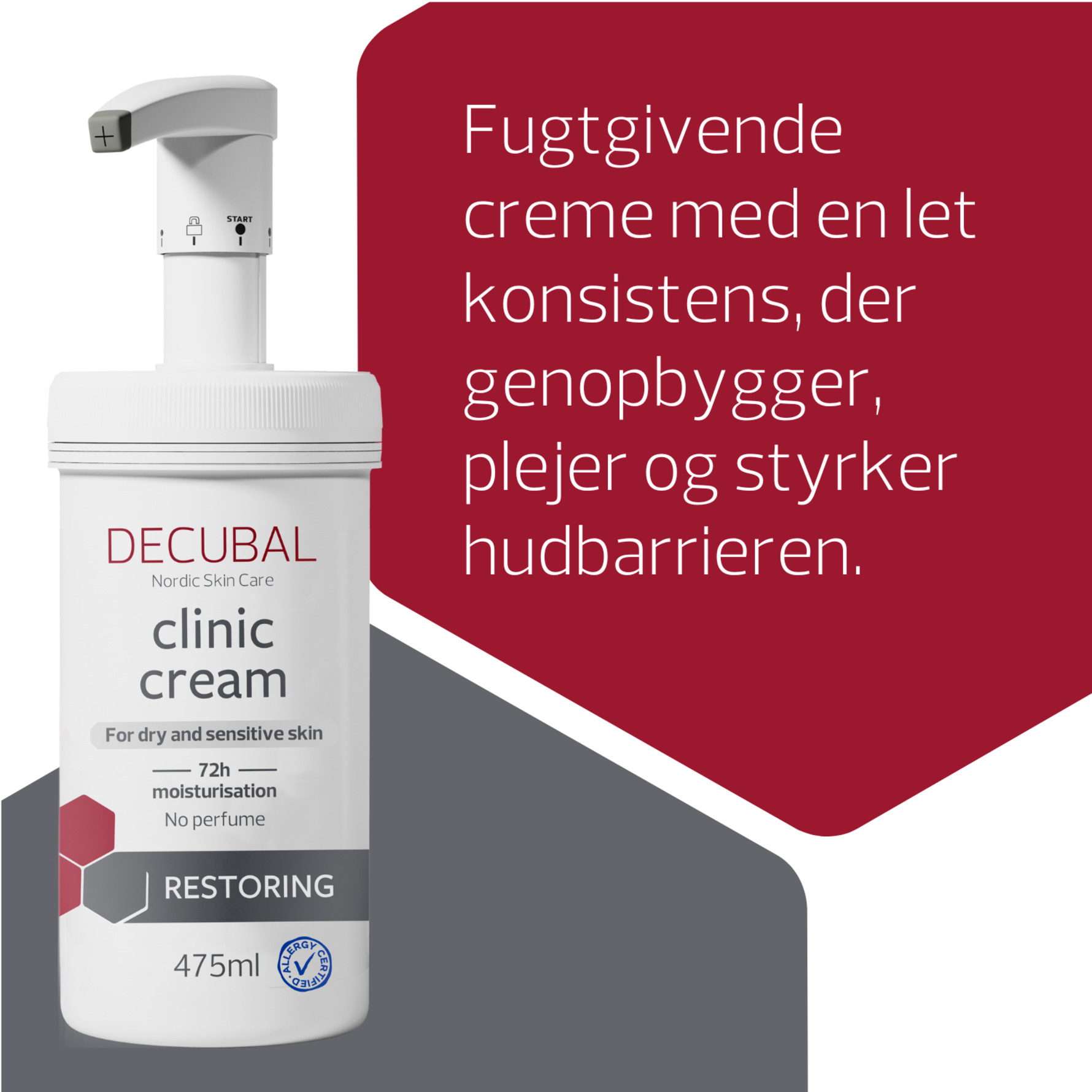 Køb Clinic cream 475 g fra Decubal - Matas