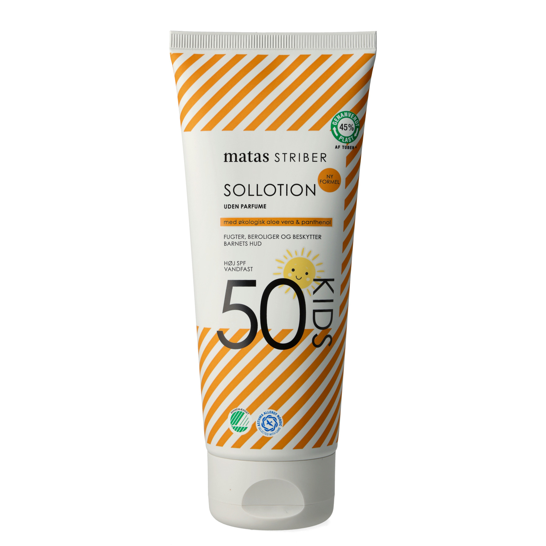 Køb Kids Sollotion SPF 50 UP 200 ml fra Matas Striber - Matas
