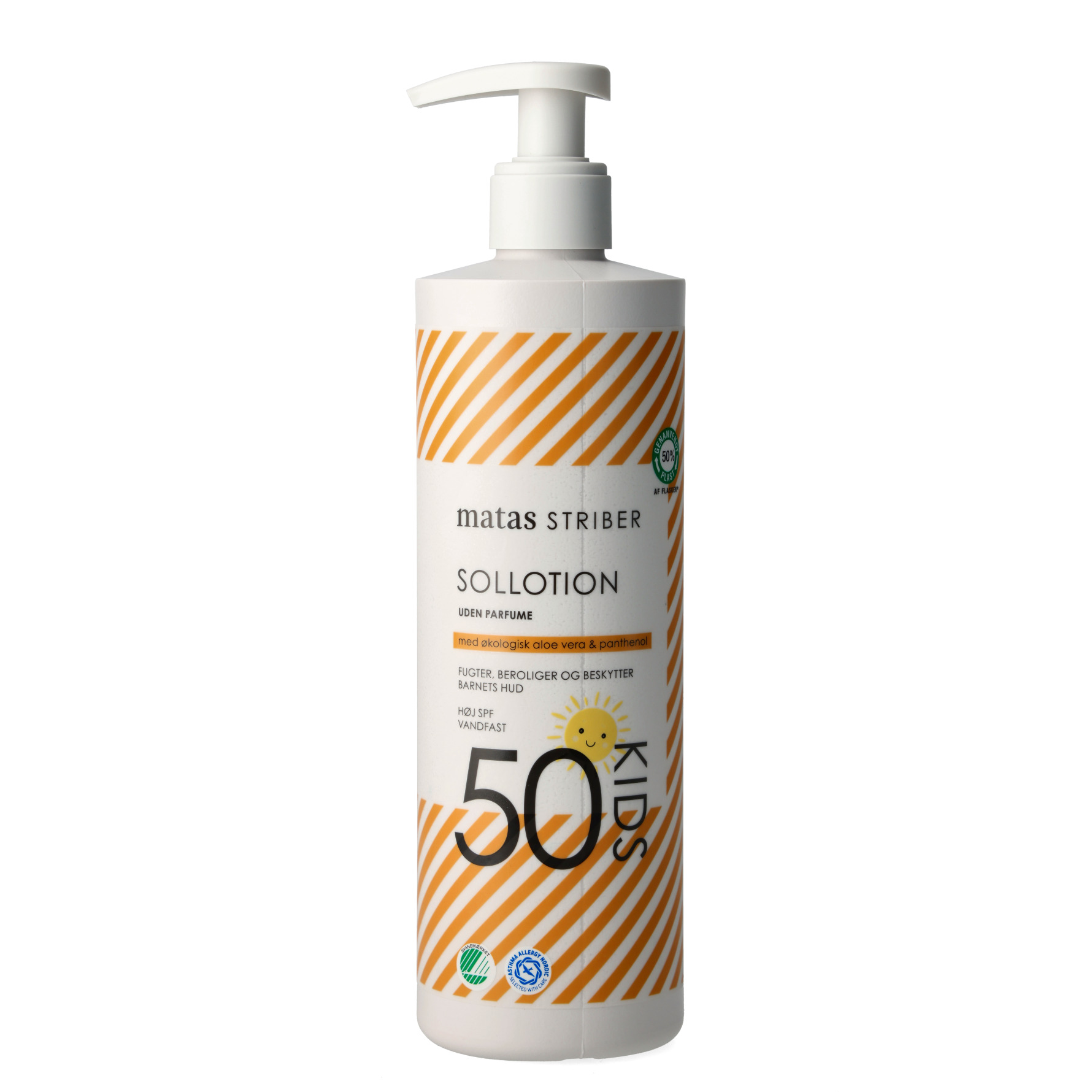 Køb Kids Sollotion SPF 50 Uden Parfume 400 ml fra Matas Striber - Matas